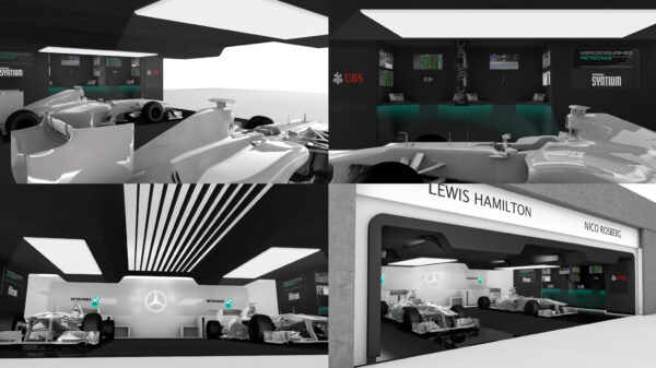 Designing Mercedes AMG F1's VIP trackside experience